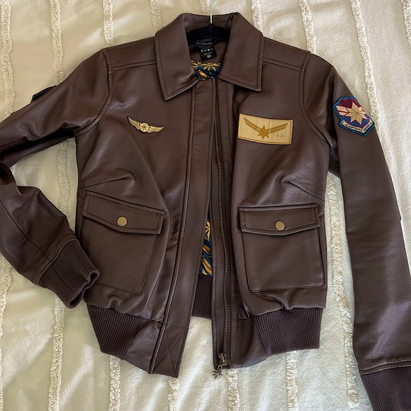 Her Universe | Jackets & Coats | Her Universe Captain Marvel Carol Danvers Faux Leather Jacket ...